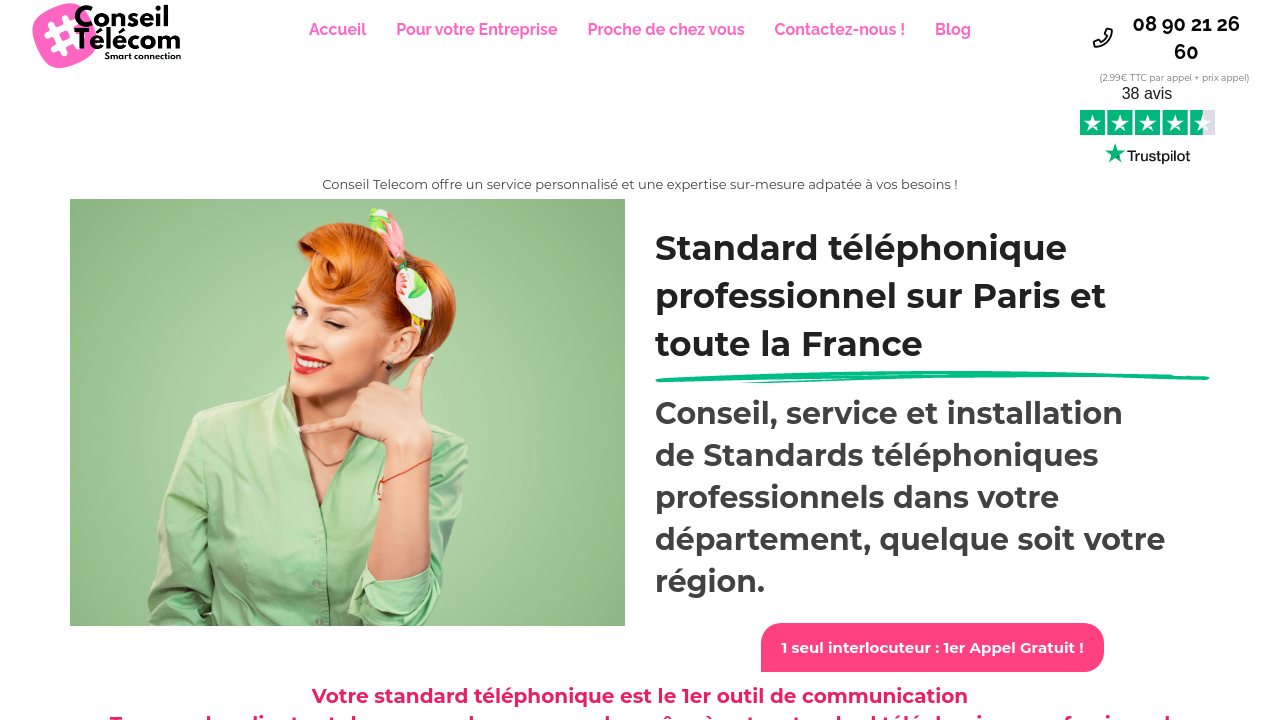 Standard Téléphonique Professionnel et conseils sur toute la France.